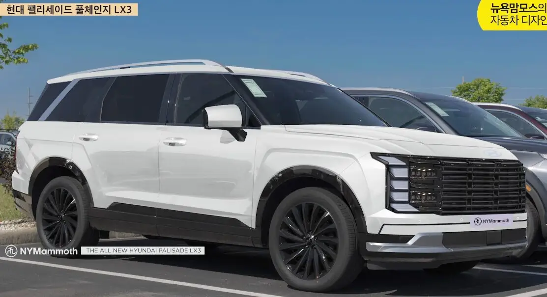 Renderización del Hyundai Palisade 2026 en 3/4