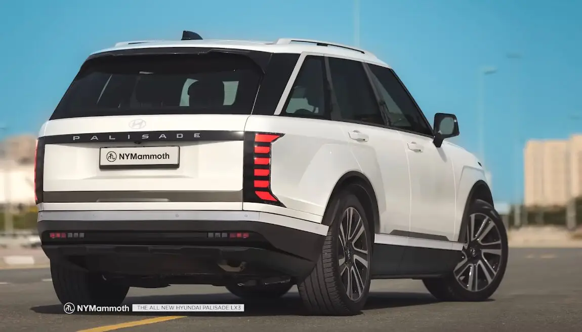 Renderización trasera del Hyundai Palisade 2026
